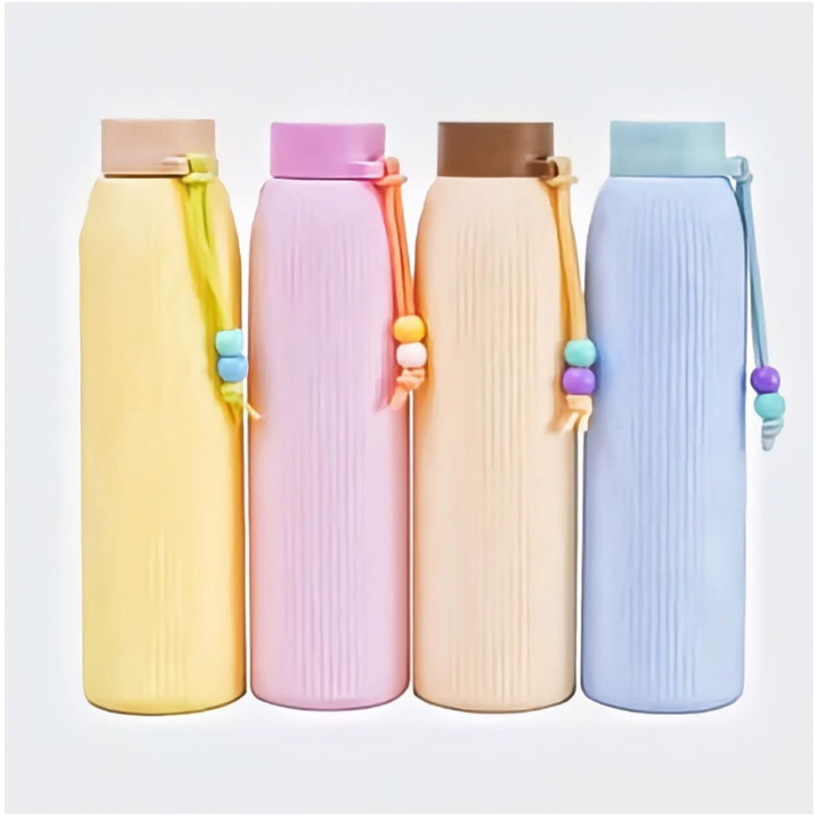 Jual Botol Minum Kaca Macaron Pastel Botol Kaca Tumbler Pastel 400ml ...