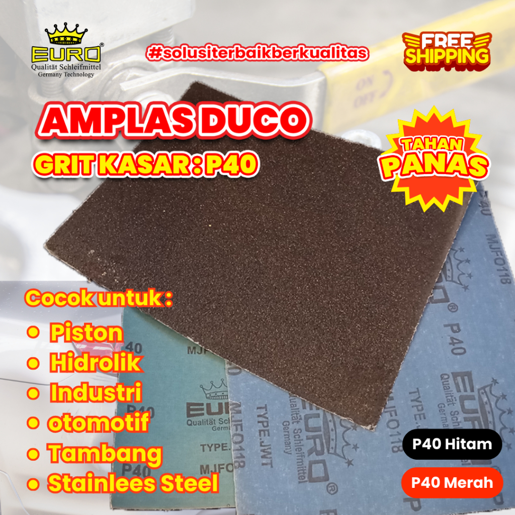 Jual AMPLAS Ampelas Kertas Air Lembaran Kasar Grit 40 untuk Besi Motor ...