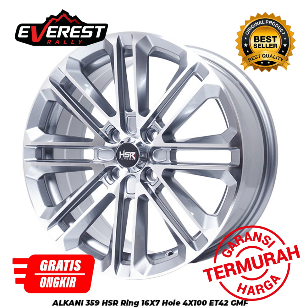 Jual VELG RACING ALKANI UNTUK MOBIL DATSUN R16 LEBAR 7 BAUT 4X100 GMF ...