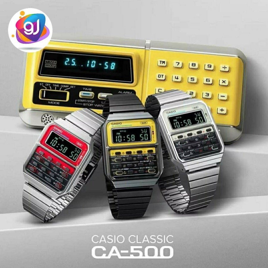 Jual JAM TANGAN PRIA CASIO VINTAGE CA-500WE-4B CA-500WE-7B KALKULATOR ...