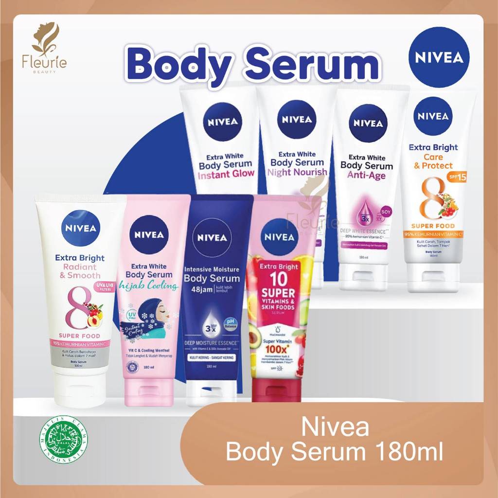 Jual Nivea Body Serum Extra White 180ml Radiant Smooth Instant Glow