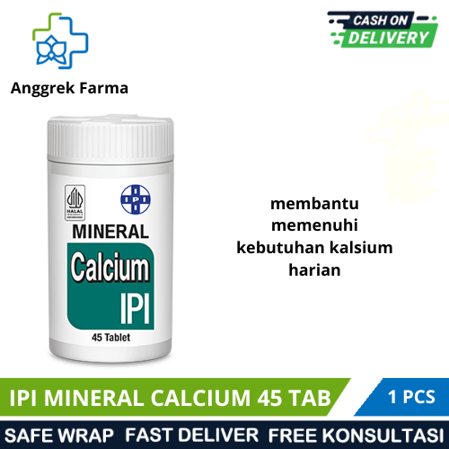 Jual IPI MINERAL CALCIUM 45 TAB/VITAMIN KALSIUM/TULANG DAN GIGI ...
