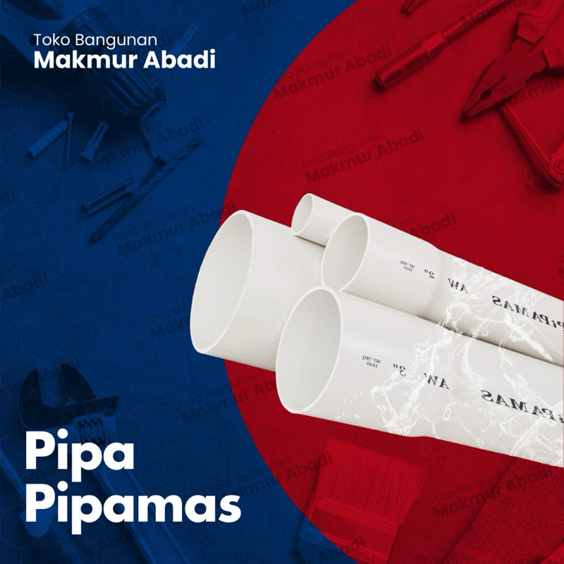 Jual Pipa PVC Pipamas D Warna Putih 6" Inch 8" Inch 10" Inch 12" Inch ...