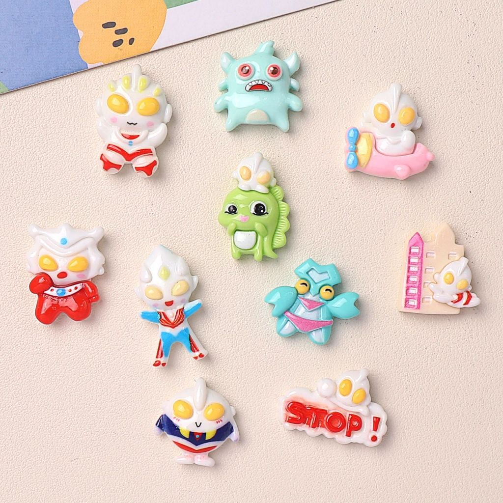 Jual H18 1Set(10Pcs) Resin Clay DIY Glossy (No Lubang) Karakter ...