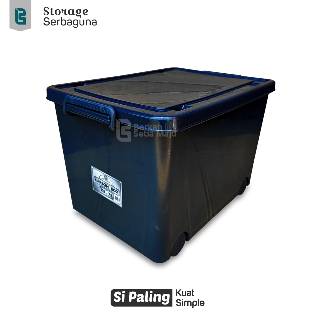 Jual Box Container Plastik CB 52 Liter Penyimpanan Serbaguna Kotak Hitam Murah Akako KB 73 ...