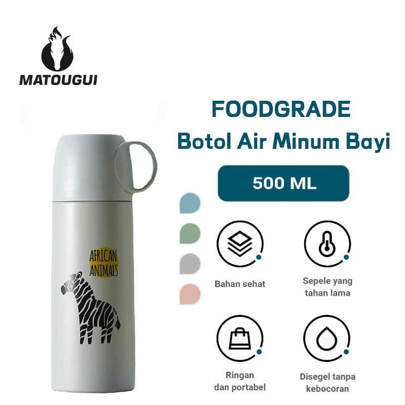 Jual MATOUGUI - Botol Minum Termos Stainless Karakter Animal 500ml ...