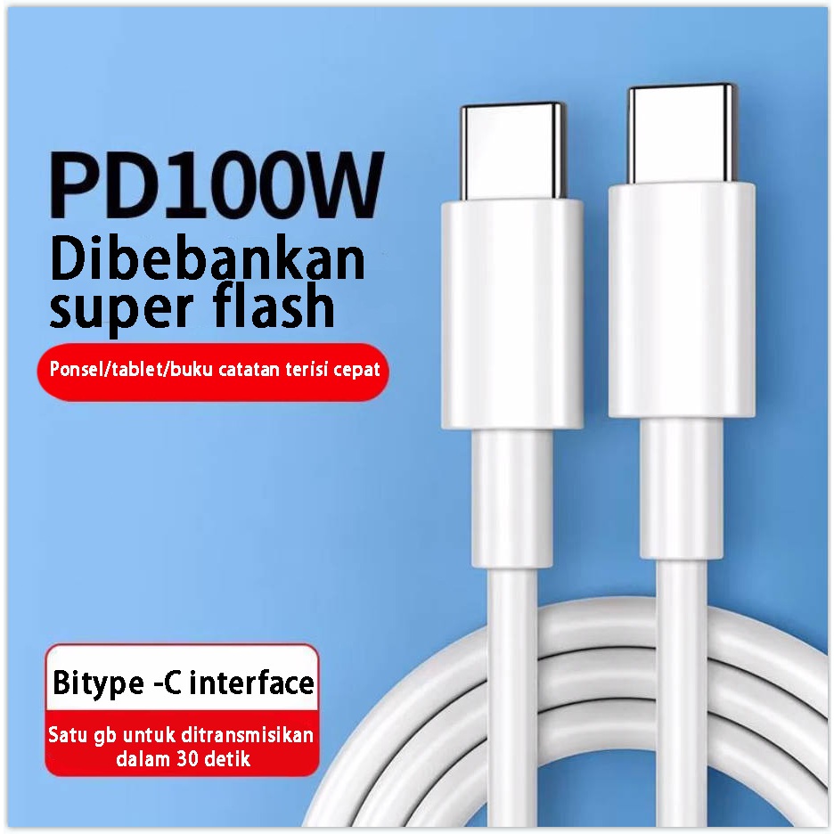 Jual Kabel Data Type-C To Type-C Cable Mendukung Arus Transfer Data ...