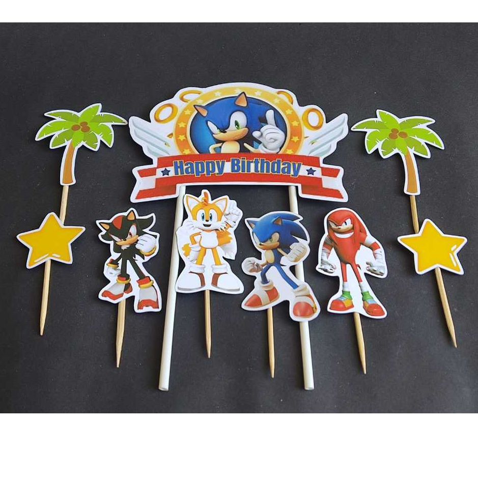 Jual topper sonic hiasan kue ulang tahun | Shopee Indonesia