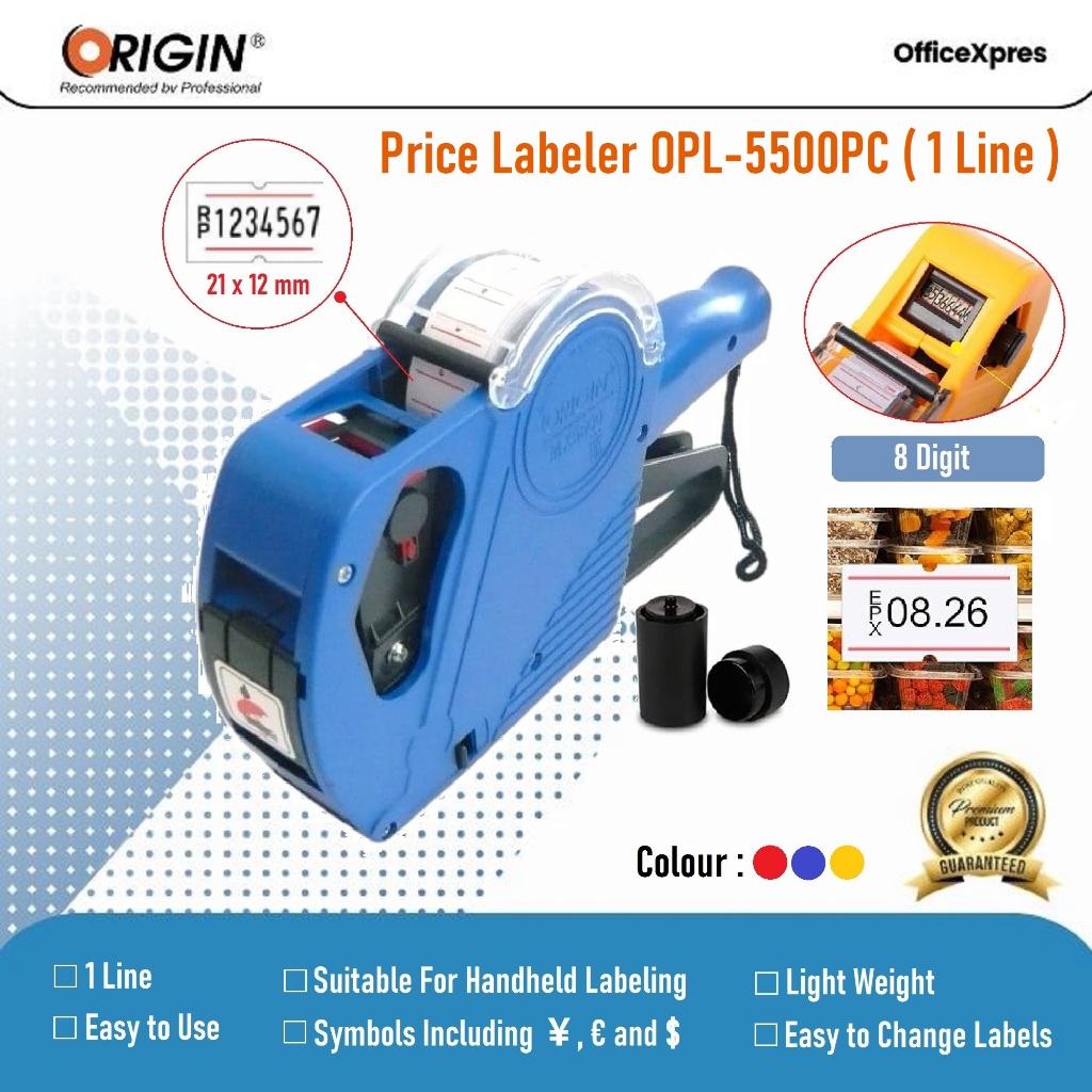 Jual Mesin Alat Label Harga / Price label 8 digit /Cover plastik ...