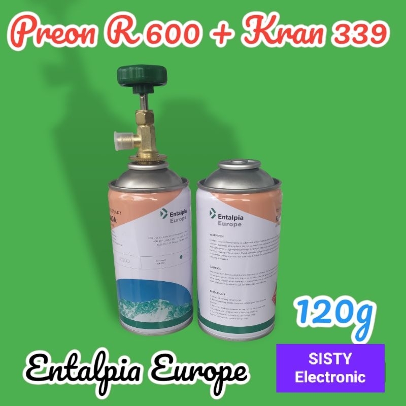 Jual Preon Freon R 600 ENTALPIA EUROPE + Kran 120g | Shopee Indonesia