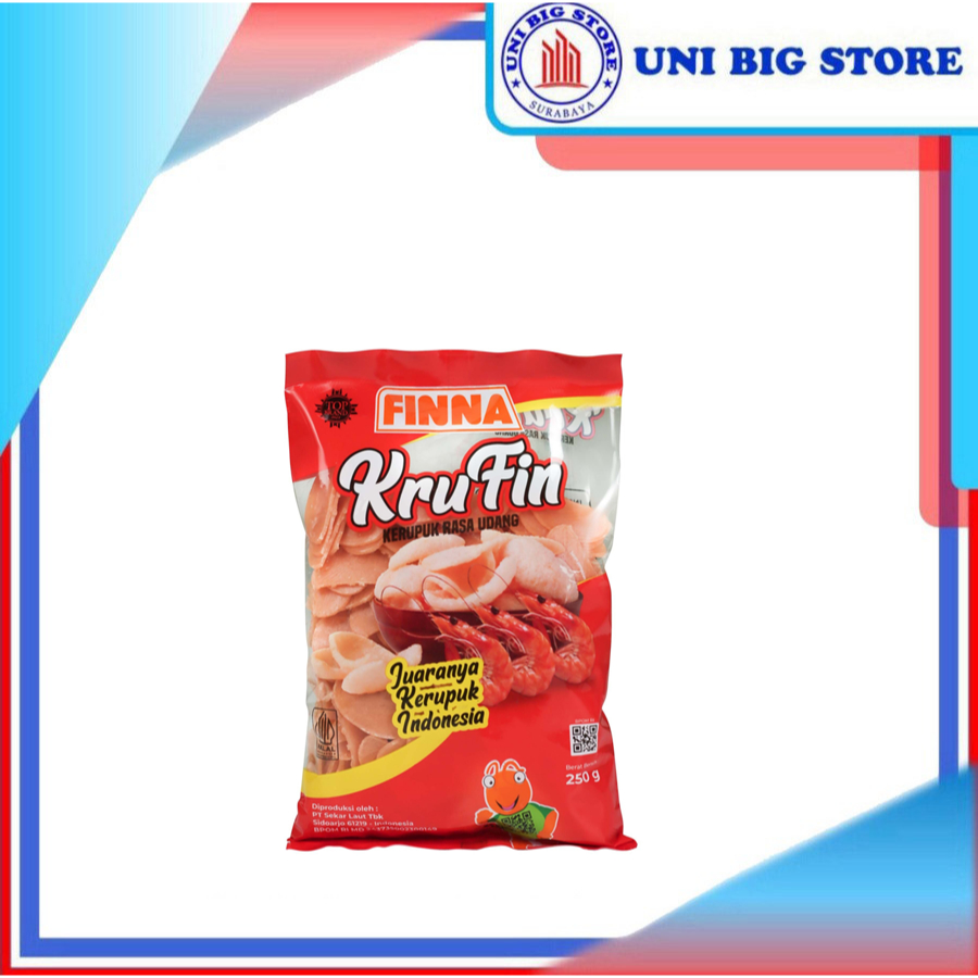 Jual Finna KruFin Kerupuk Udang 250 gr Krupuk | Shopee Indonesia