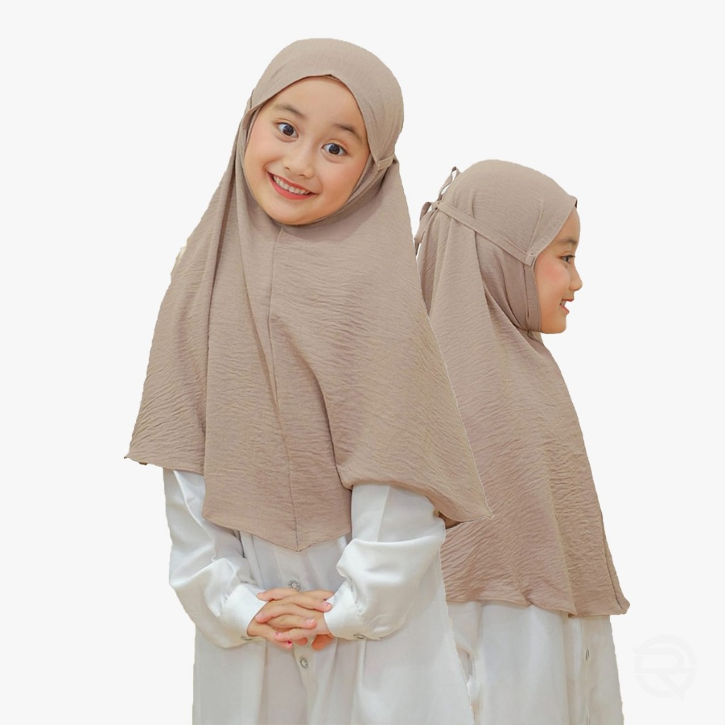 Jual Bergo Crikle Airflow Anak TK-SD Hijab Bergo Maryam Tali Non Ped | Shopee Indonesia