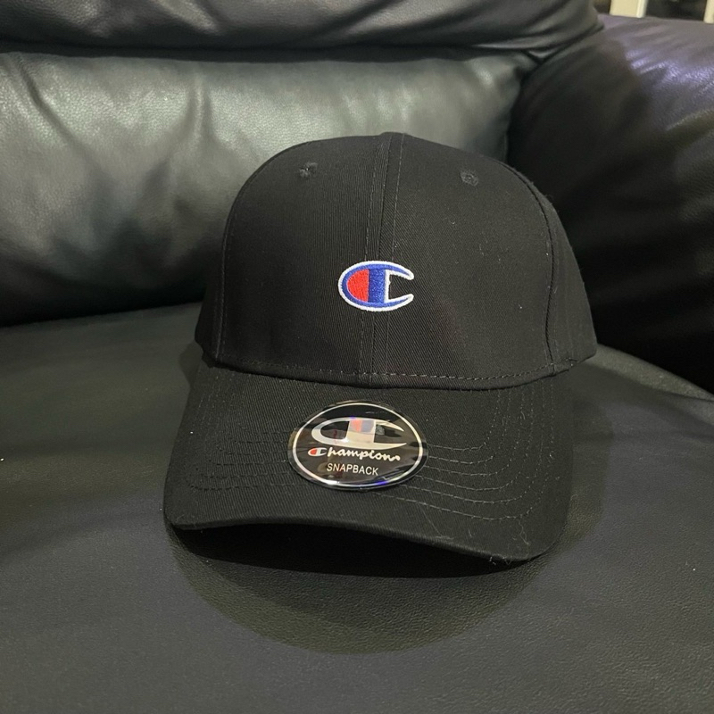 Jual Topi Baseball Champion Cap Script C logo Black | Shopee Indonesia