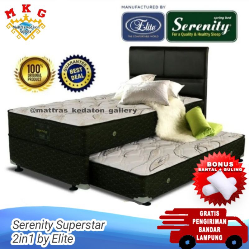 Jual Serenity 2 in 1 Super Star by Elite Springbed 120x200 - Kasur Springbed Sorong 2in1 UK 120 ...