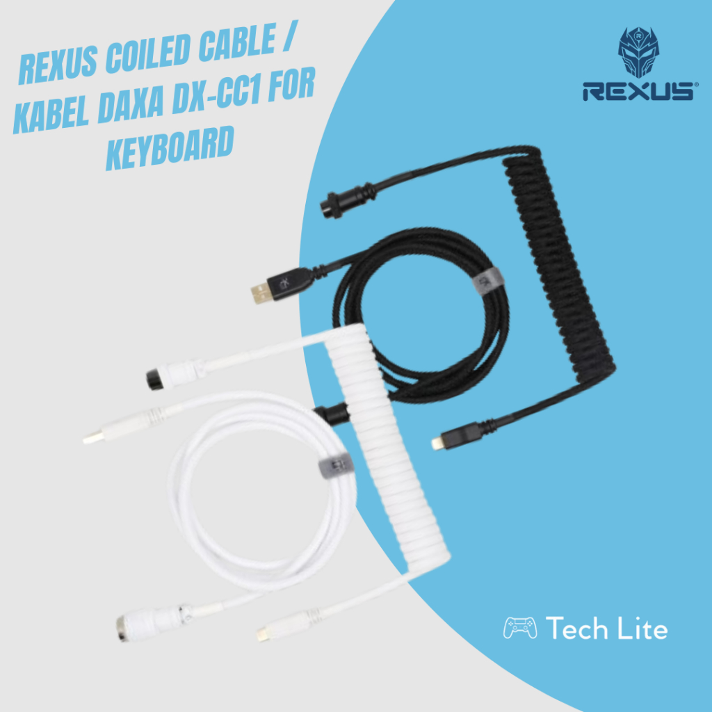 Jual Rexus Coiled Cable / Kabel Daxa DX-CC1 For Keyboard | Shopee Indonesia