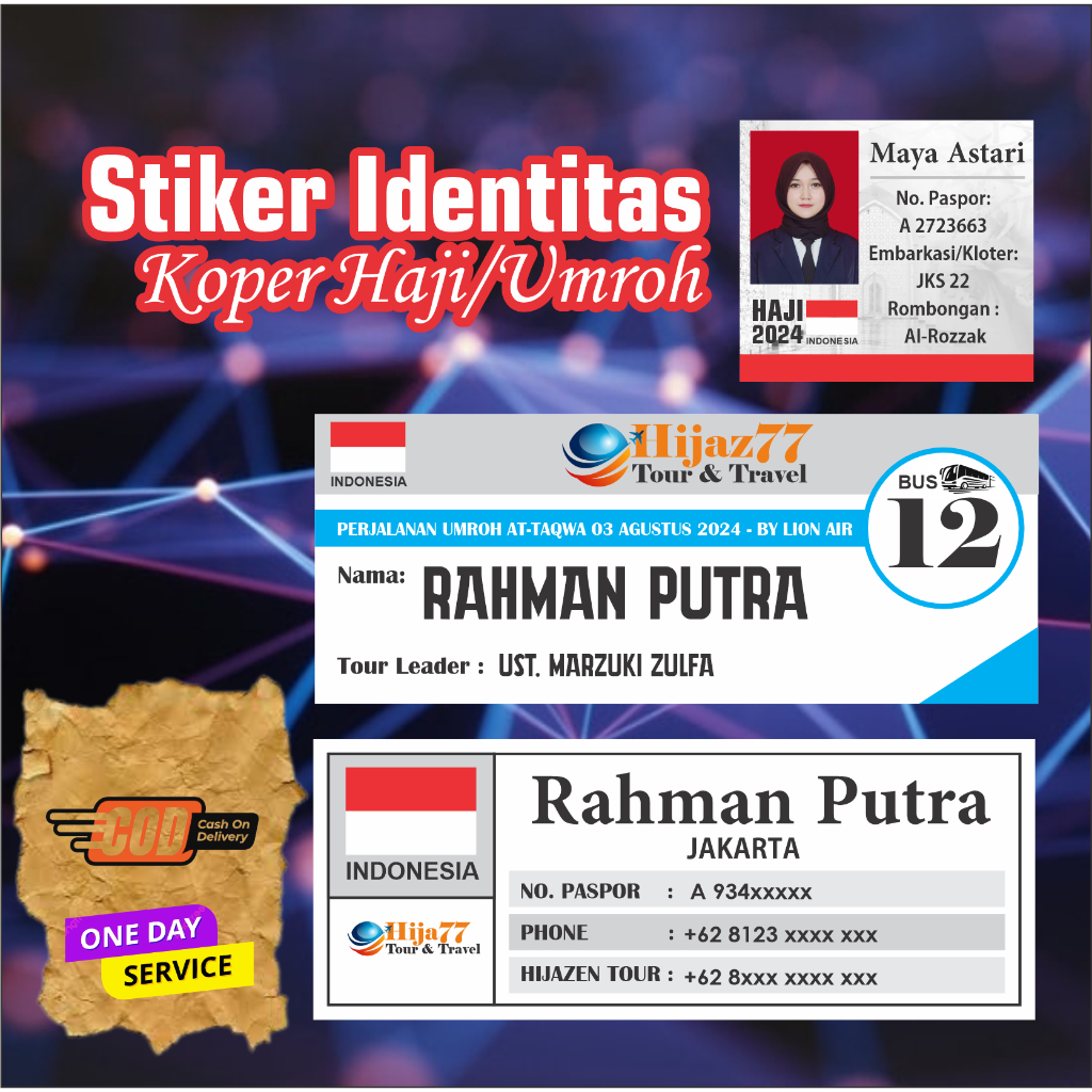Jual Stiker Murah Bandung - Sticker Identitas Koper Haji Umroh Bisa ...