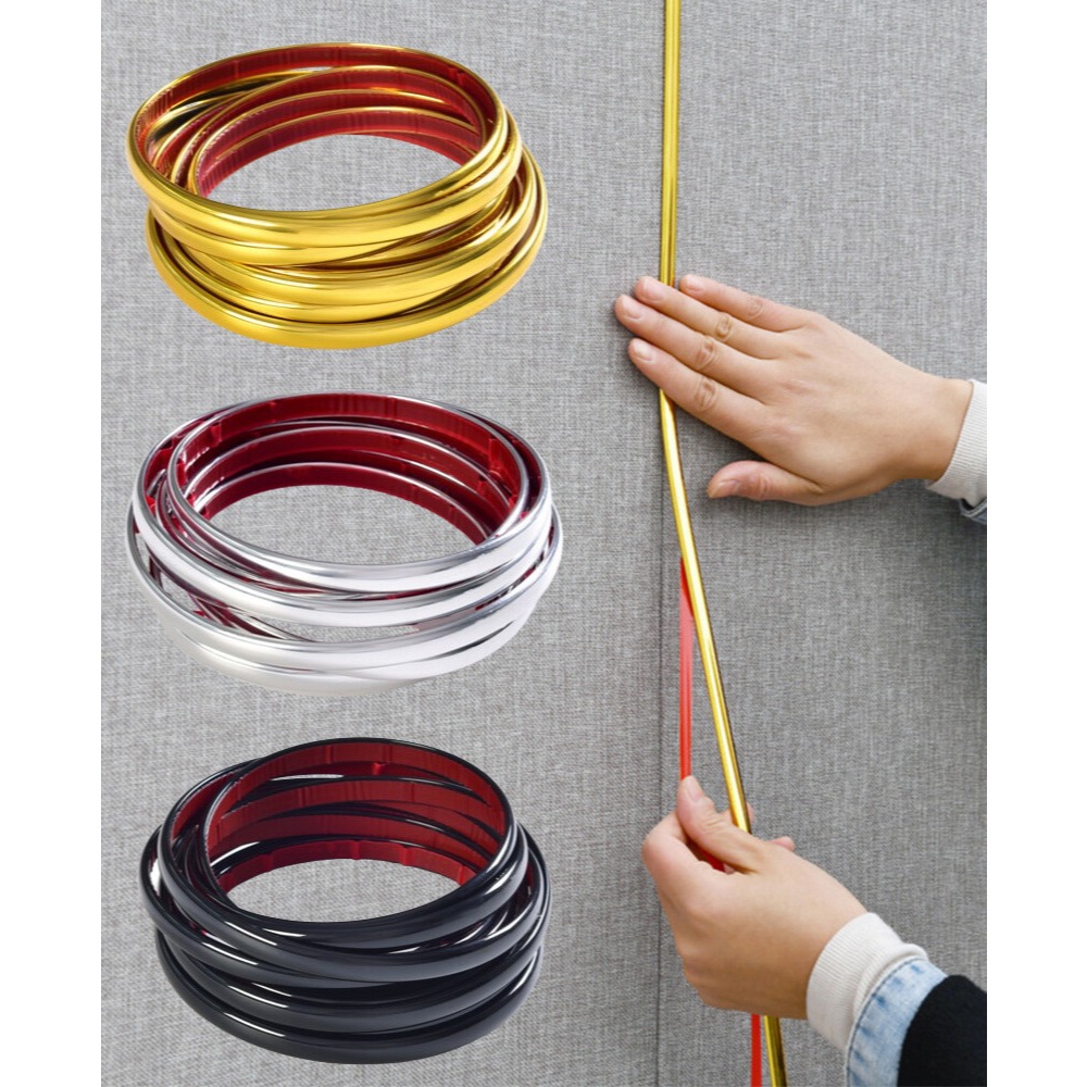 Jual Wall STICKER PANJANG 1 METER / LIST PLAT STRIP MIRROR / SILVER ...