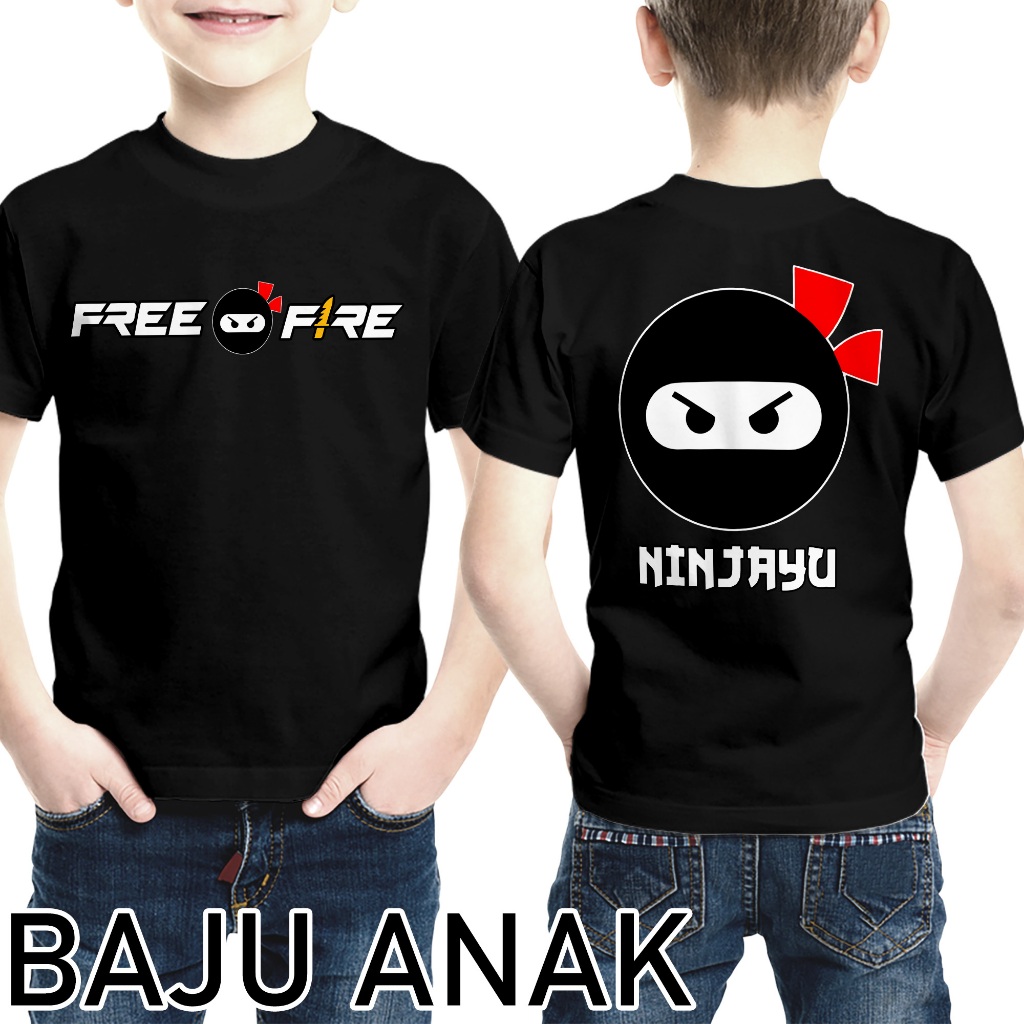 Jual KAOS ANAK FREE FIRE SQUAD NINJAYU CEES GAME USIA 1-12 TAHUN BAJU ...