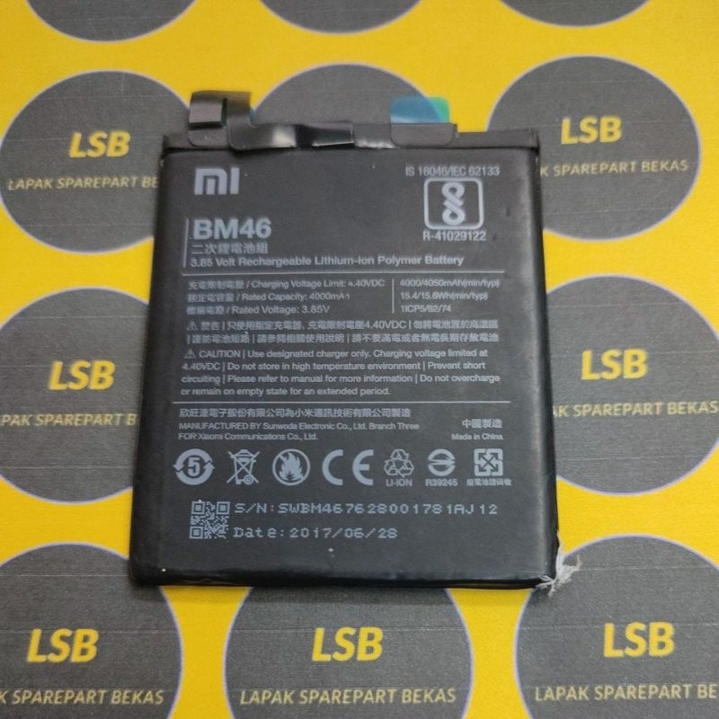 Jual battery batre baterai xiaomi redmi note 3 3 pro bm46 original ...