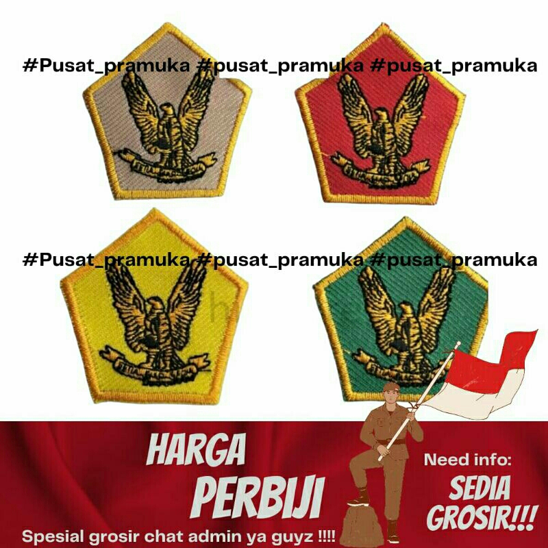 Jual Badge bet bed logo bordir tanda harian pramuka garuda | Shopee ...