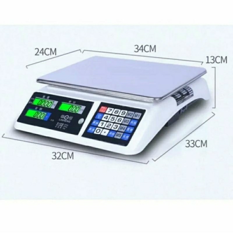 Jual VS Timbangan Digital 40 Kg Timbangan Buah Laundry Kertas Double ...