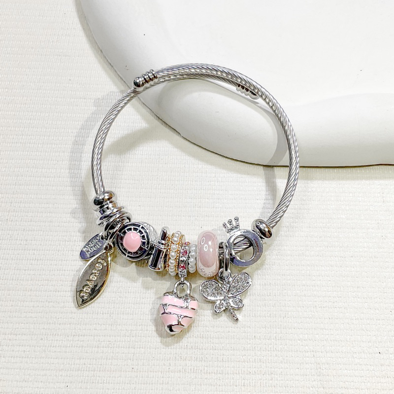 Jual Premium Gelang Pandora Charms Bracelet Serut Titanium Asli Wanita ...