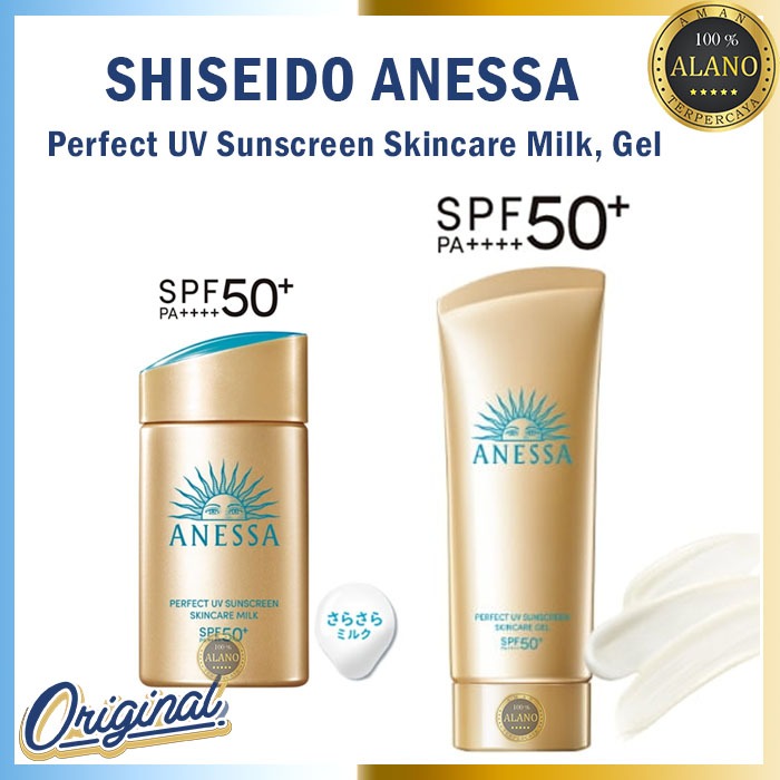 Jual Shiseido Anessa Perfect UV Sunscreen Skincare Milk Gel Original Japan | Shopee Indonesia