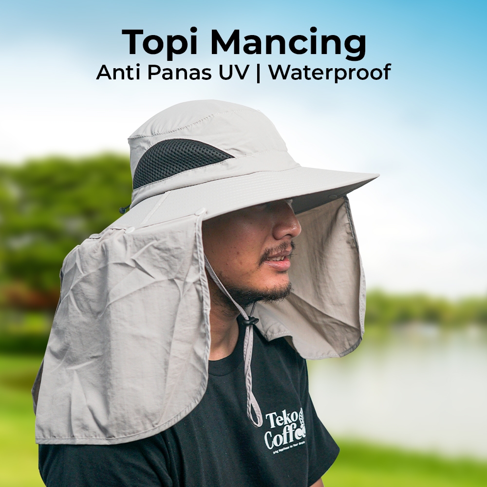 Jual Topi Mancing Jepang Anti Panas UV Waterproof Fishing Hat Nylon ...