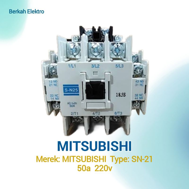 Jual Kontaktor Contaktor Mitsubishi 3p S-N25 SN-25 SN 25 50a 220v ...