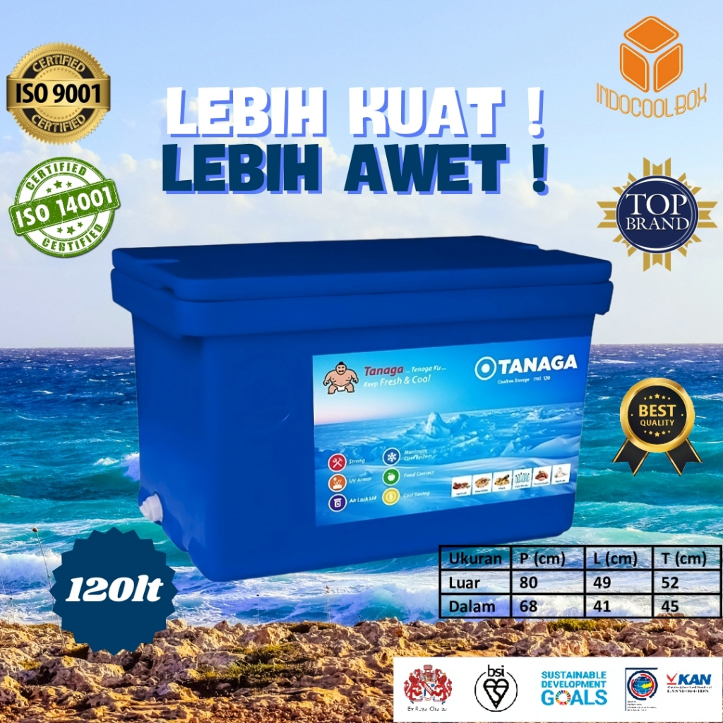 Jual Cooler Box Tanaga 120 Liter Termos Es Kotak Tempat Es Batu Daging ...