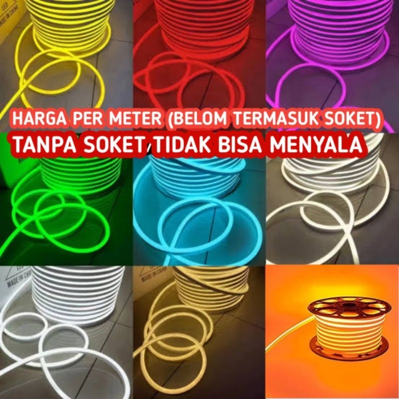Jual LED NEON FLEX SELANG , 220V SUPER TERANG (METERAN) | Shopee Indonesia