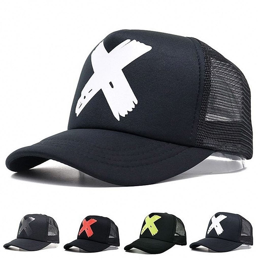 Jual Topi Sport Spesial Bisbol Trucker Logo X -Topi Logo A | Shopee ...