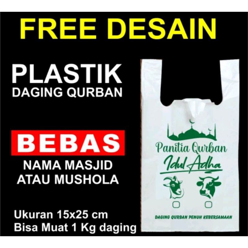 Jual ISI 50PCS PLASTIK KEMASAN DAGING KURBAN/PLASTIK IDUL ADHA/PLASTIK ...
