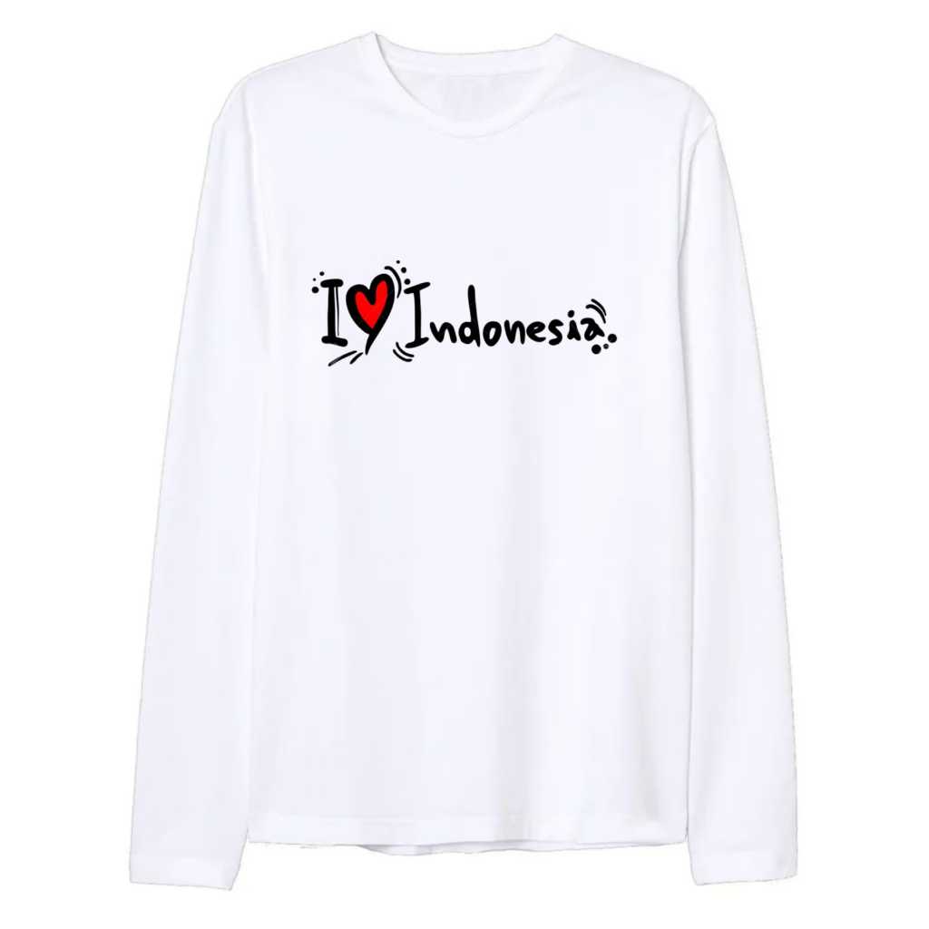 Jual Koi Baju Kaos Lengan Panjang Dewasa Atasan Cewek Cowok Kemerdekaan Indonesia 17 Agustus