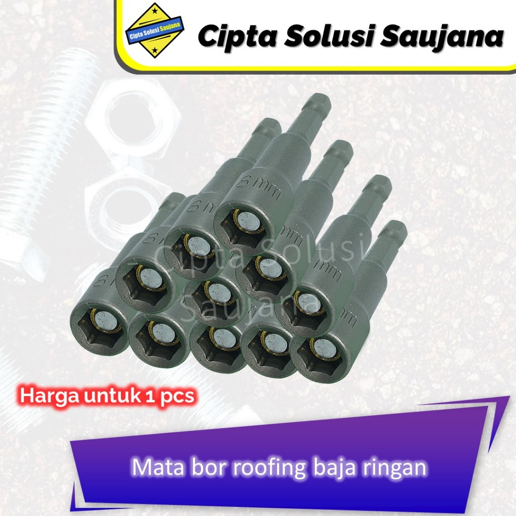 Jual 8X65MM MATA BOR BAUT ROOFING MAGNET MATA SOK SOCKET BAUT BAJA ...