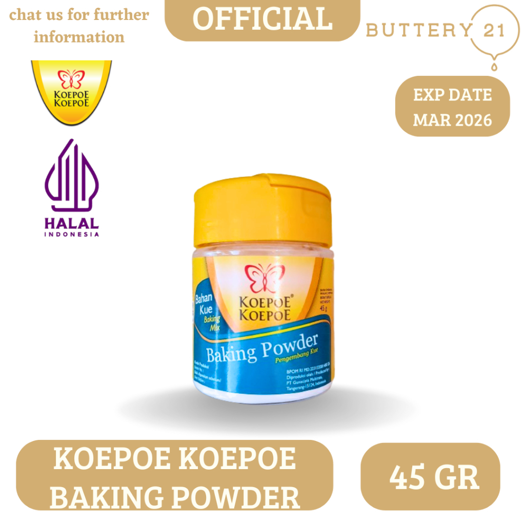Jual KOEPOE KOEPOE BAKING POWDER 45 GR | Shopee Indonesia