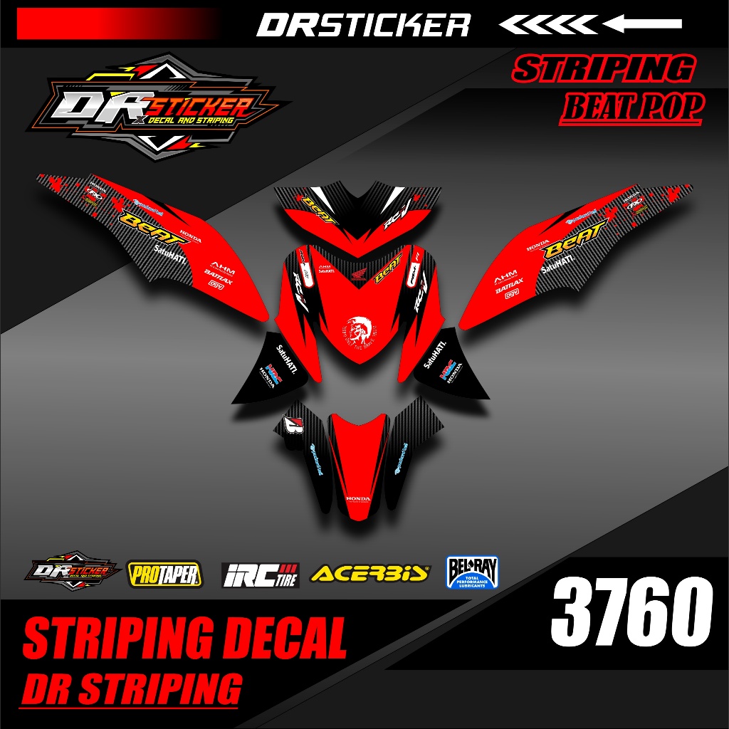 Jual 3760 DECAL COSTUM VARIASI MOTOR HONDA BEAT POP FULLBODY DESIGN ...