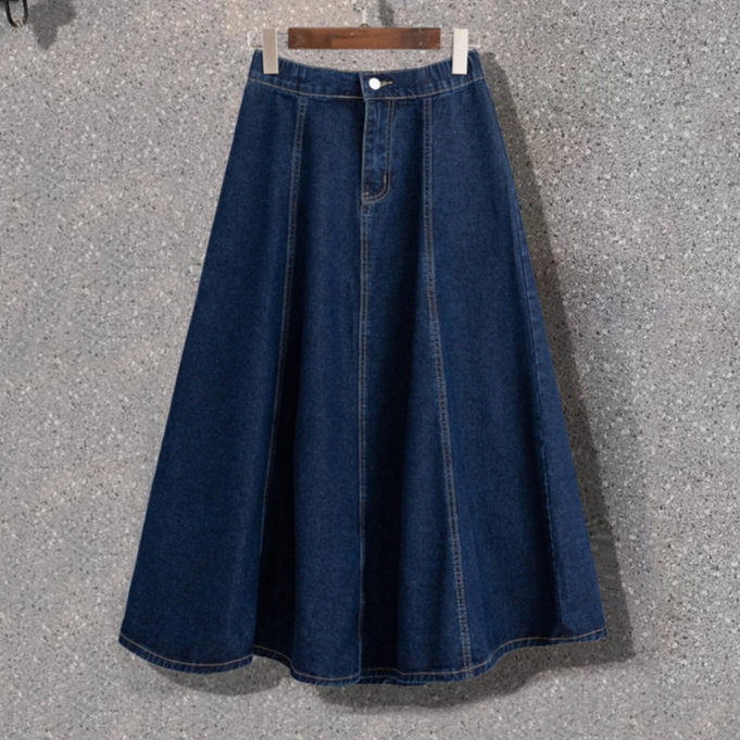 Jual 【meissi.id】ROK JEANS Biru/Biru Tua rok jeans wanita jumbo rok ...