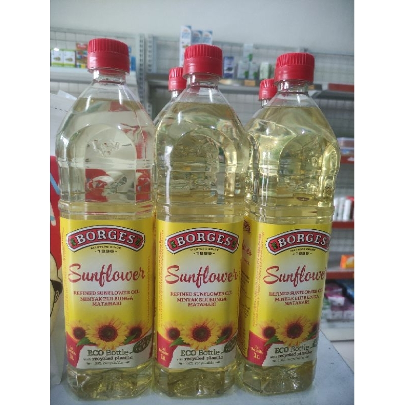Jual Sunflower Oil Minyak Bunga Matahari Borges 1 Liter | Shopee Indonesia
