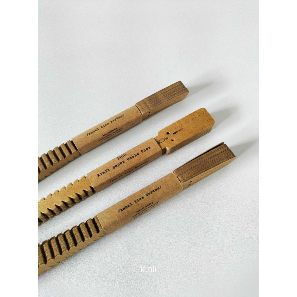 Jual kraft paper cable ties eco friendly compostable kabel ties kertas ...