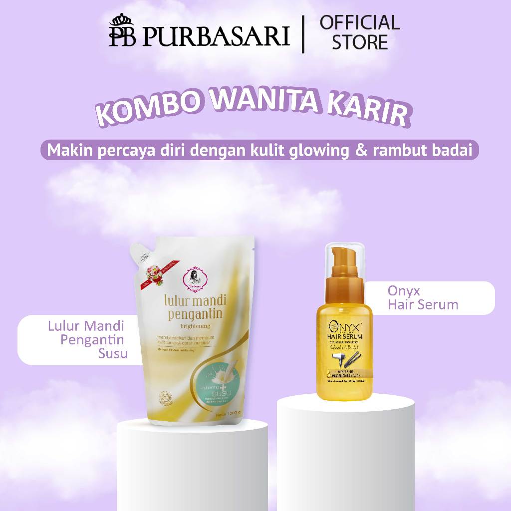 Jual [ISI 2PCS] Purbasari Lulur Pengantin 1kg + Onyx Hair Serum 65ml ...