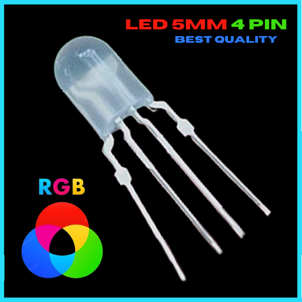Jual Lampu LED RGB 4P Kaki 4-Pin 5mm Red Green Blue Merah Hijau Biru | Shopee Indonesia