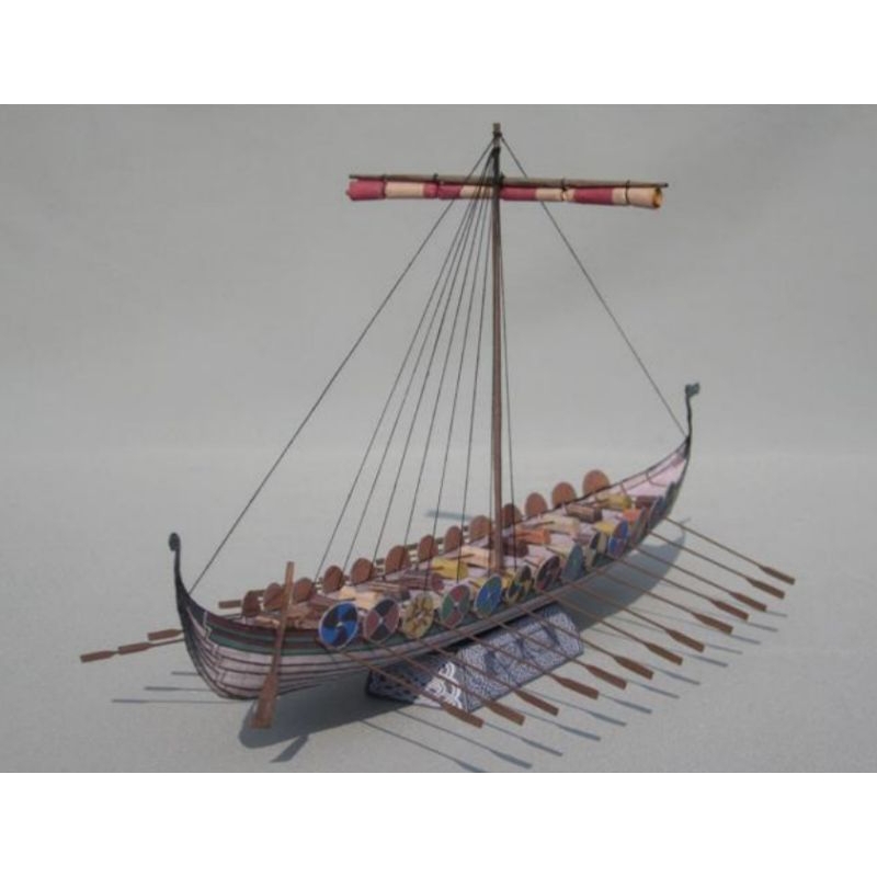 Jual Lembaran pola papercraft kapal dayung viking skala 1:100 (PM-Eb6 ...