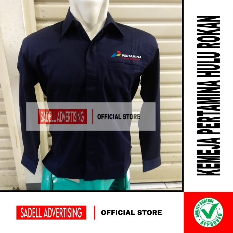 Jual Kemeja PERTAMINA Seragam Pertamina Hulu Rokan Navy Lengan Panjang ...