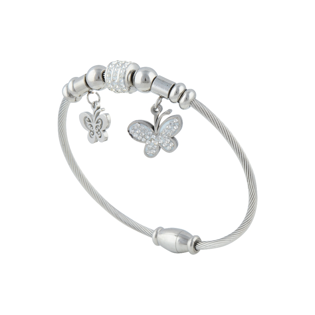 Jual Panlandwoo - Gelang Bangle Titanium Wanita Hillery | Shopee Indonesia