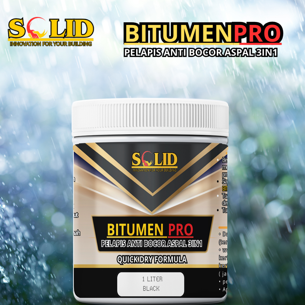 Jual Bitumen Pro Pelapis Anti Bocor 3in1 - SOLID PAINT | Shopee Indonesia