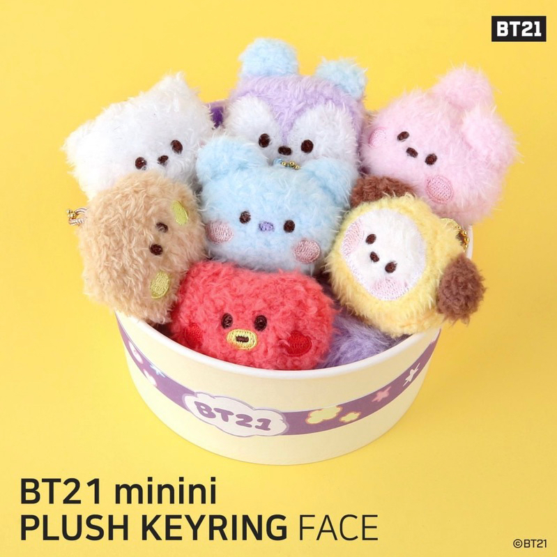 Jual [READY STOCK] BT21 MININI PLUSH KEYRING FACE | Shopee Indonesia