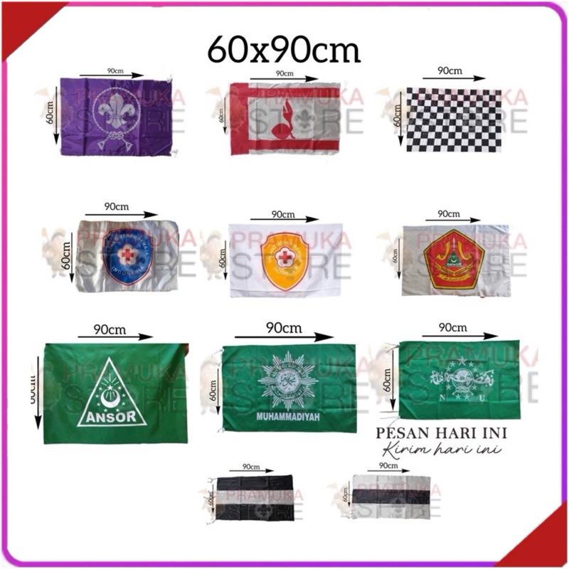 Jual Bendera Pramuka | Bendera tunas kelapa 60x90cm | bendera pandu ...