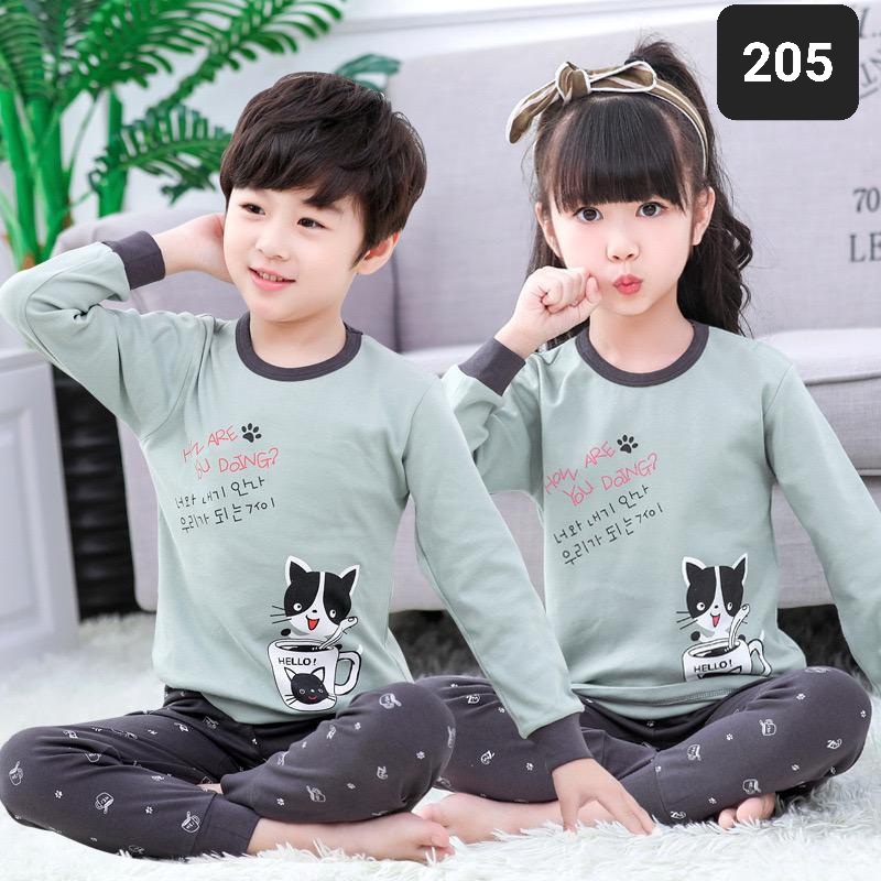 Jual Setelan Piyama Anak Kecil Lengan Panjang Untuk Anak Usia 1th-10th / Baju Tidur Anak ...