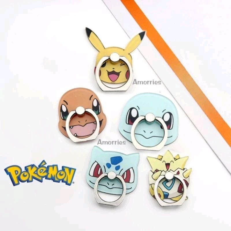 Jual IRing Pokemon Pikachu Charmender Squirtle Bulbasaur Togepi Cincin ...